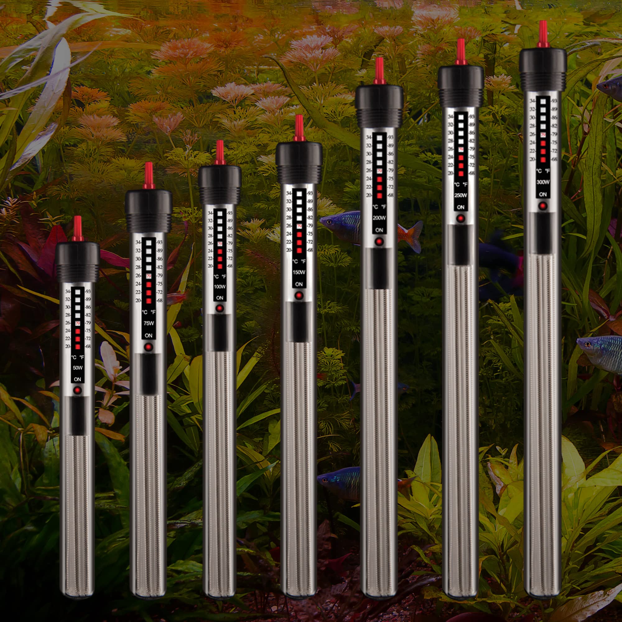 Snapklik.com : Aquatop 100W Aquarium Submersible Glass Heater Fully ...