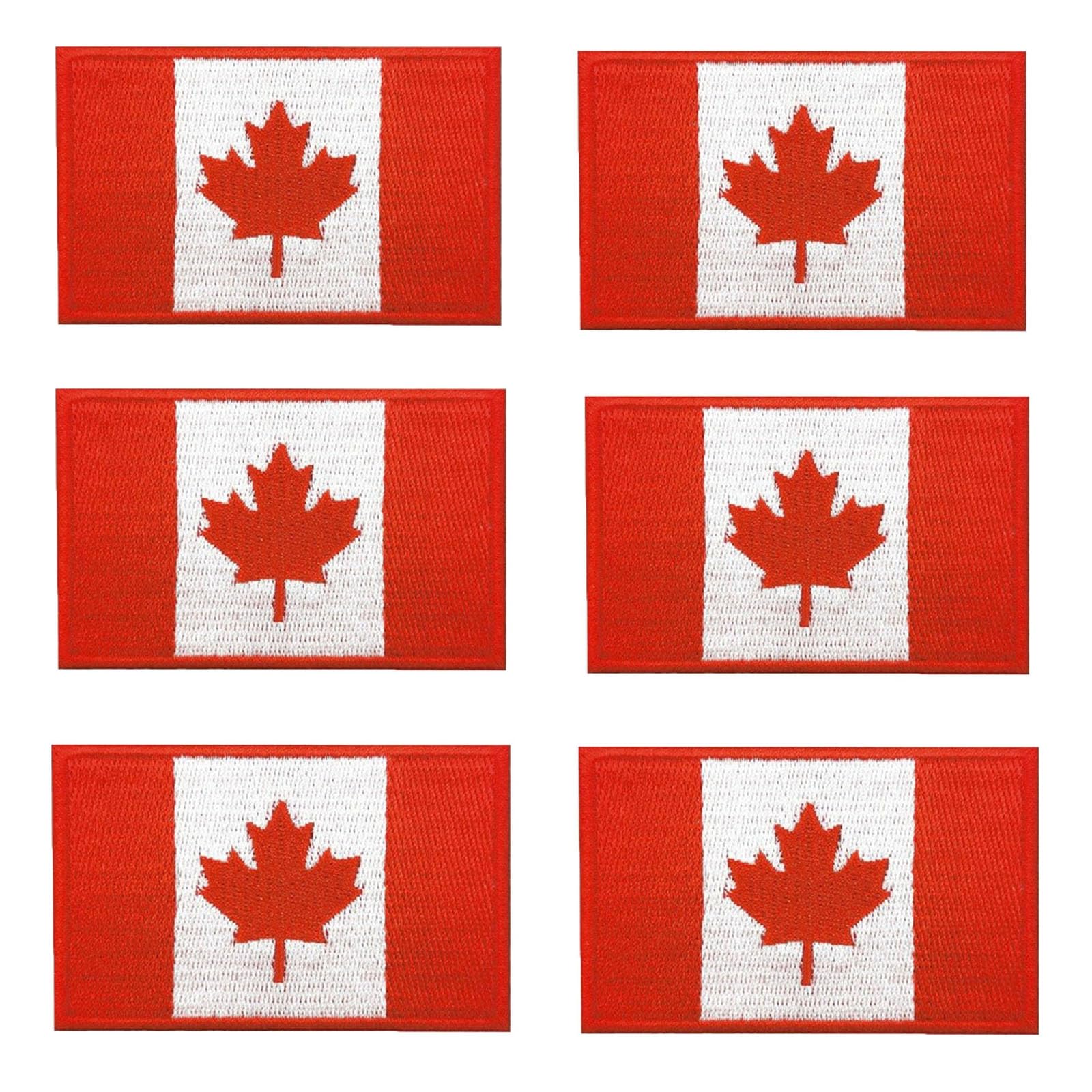 6PCS Canada Leaves-Flag Patch Tags - Canada Leaves Patch Canadian Flag ...