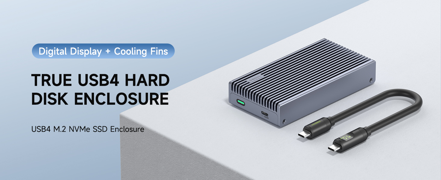 40Gbps SSD Case Hagibis 40Gbps M.2 NVMe SSD Enclosure For Mac Mini M4 ...