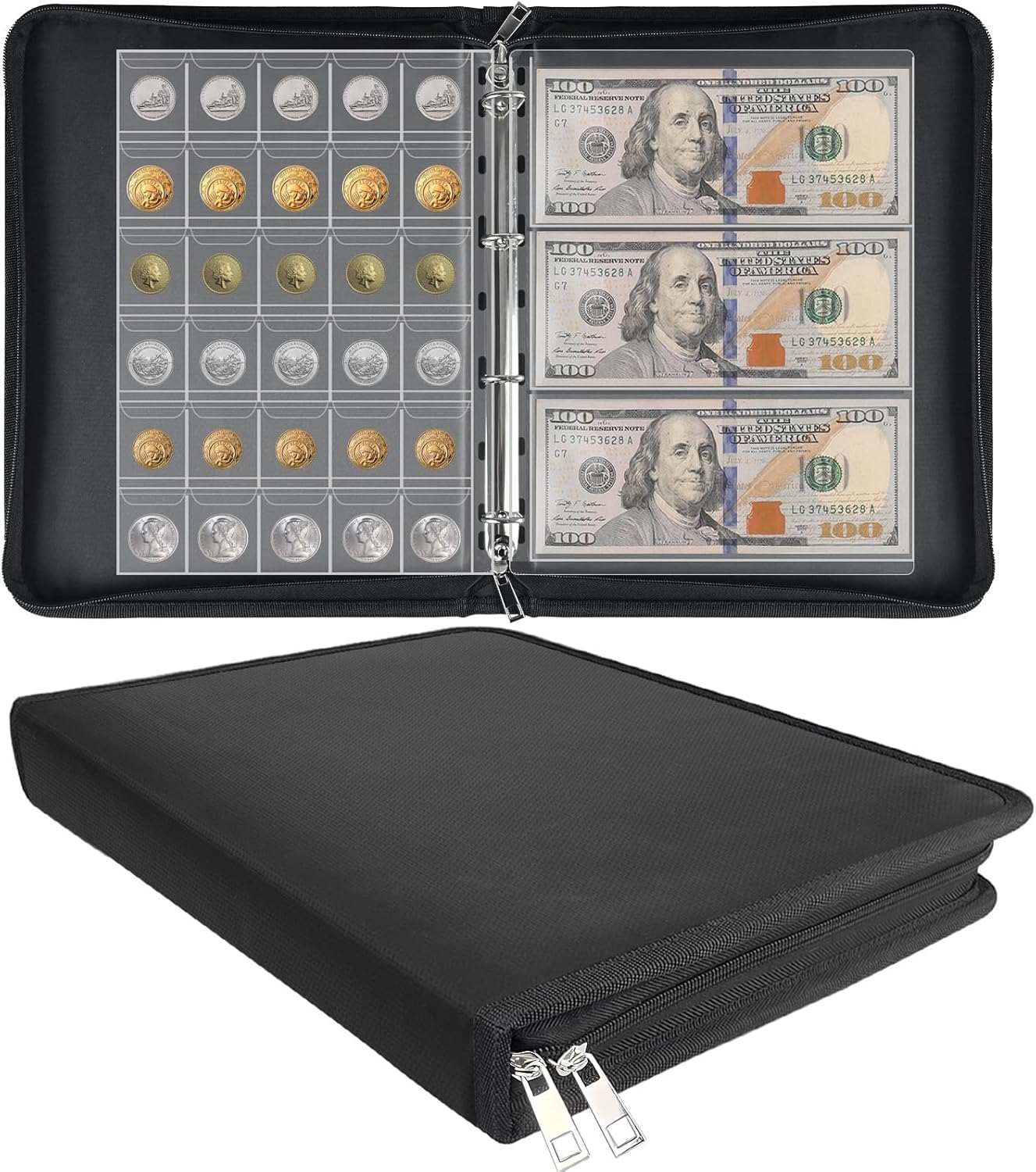 Amazon.com: YeeCASE Coin Collectors Book Holder, 500 Pockets Fireproof ...