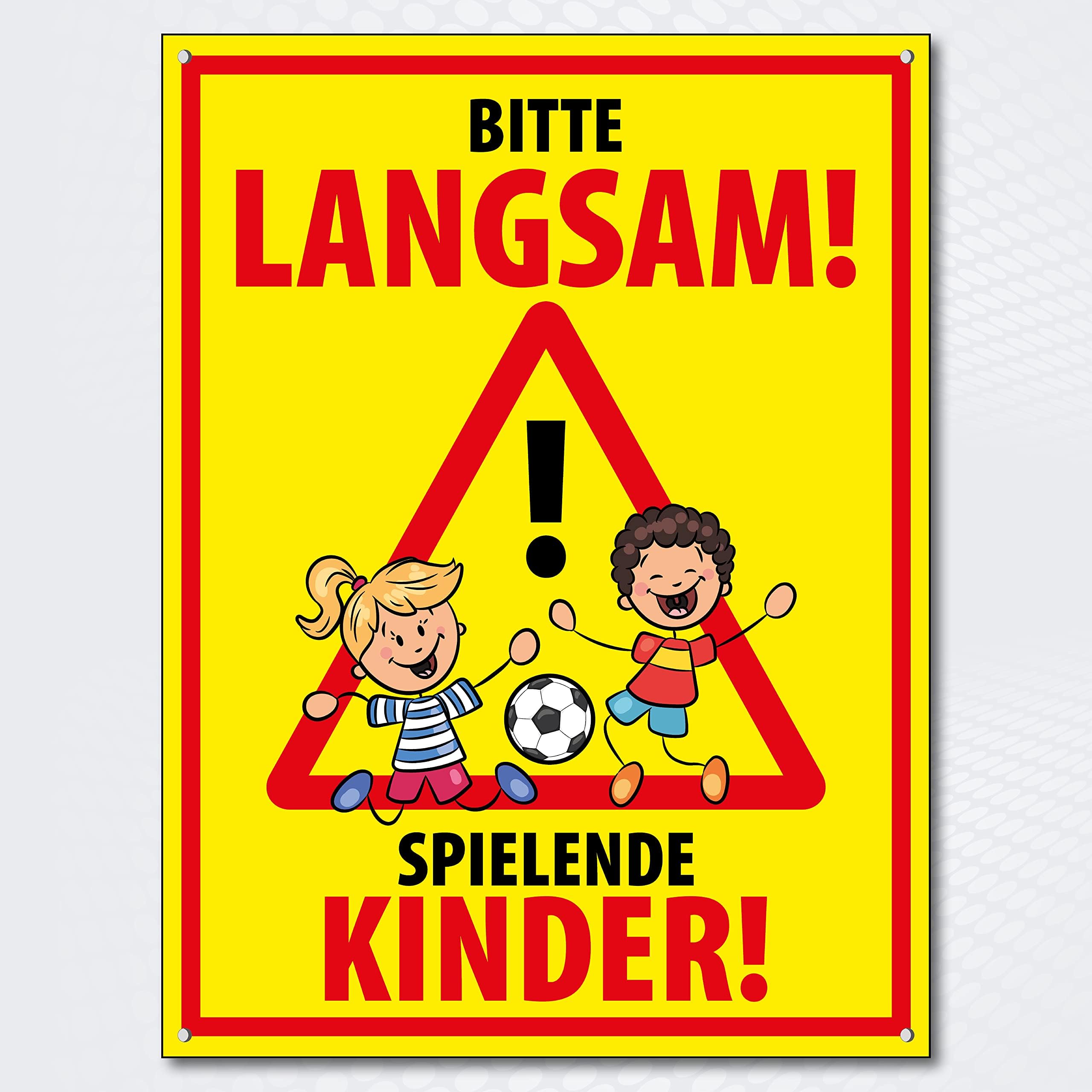 Spielende Kinder Schild