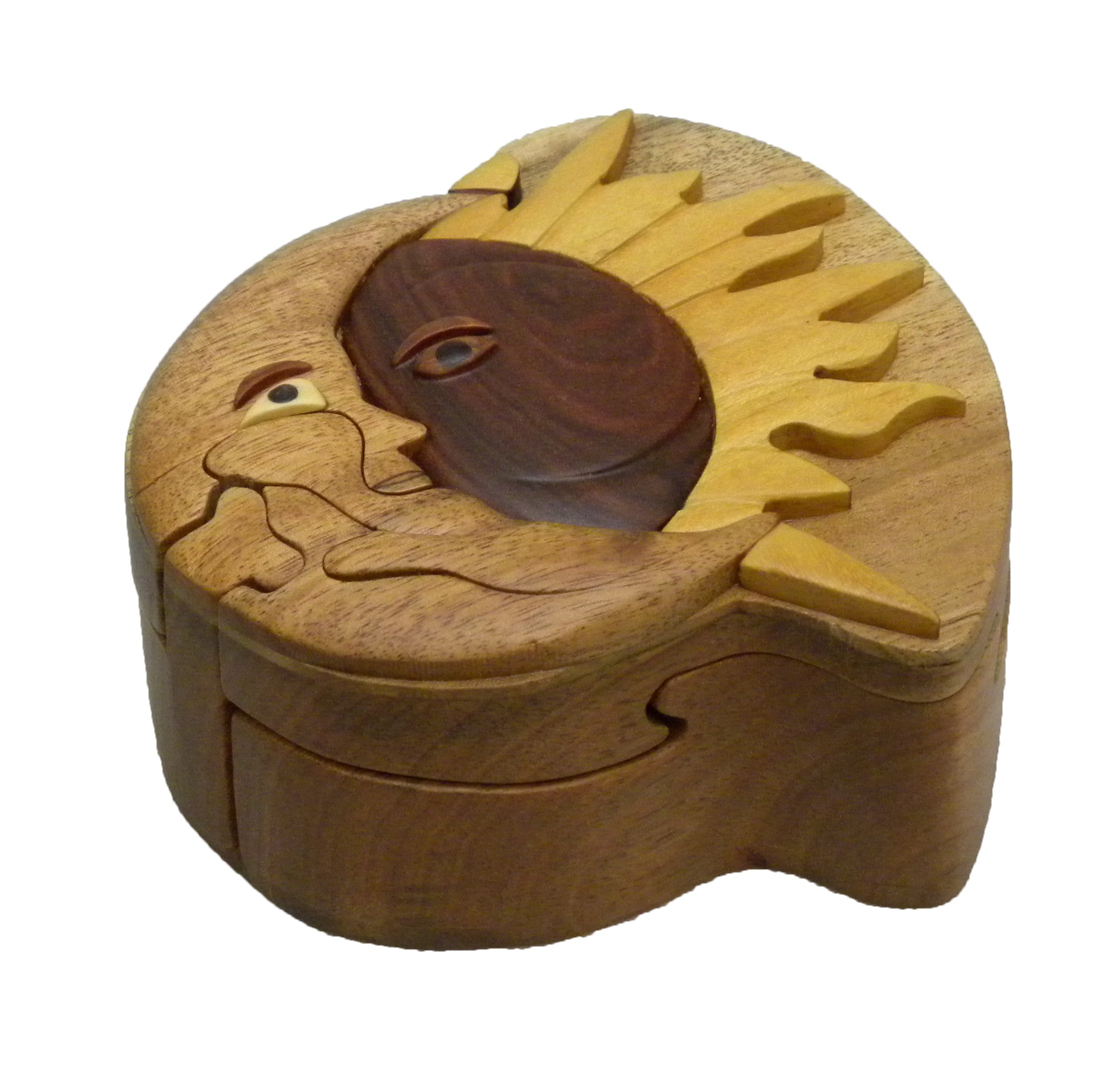 Amazon.com: Sun & Moon, Handcrafted Wood Puzzle Box with Secret ...