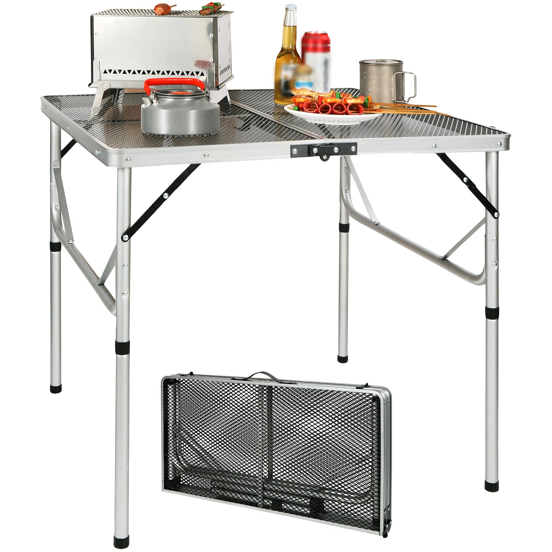 Snapklik.com : REDCAMP Folding Portable Grill Table For Outside ...
