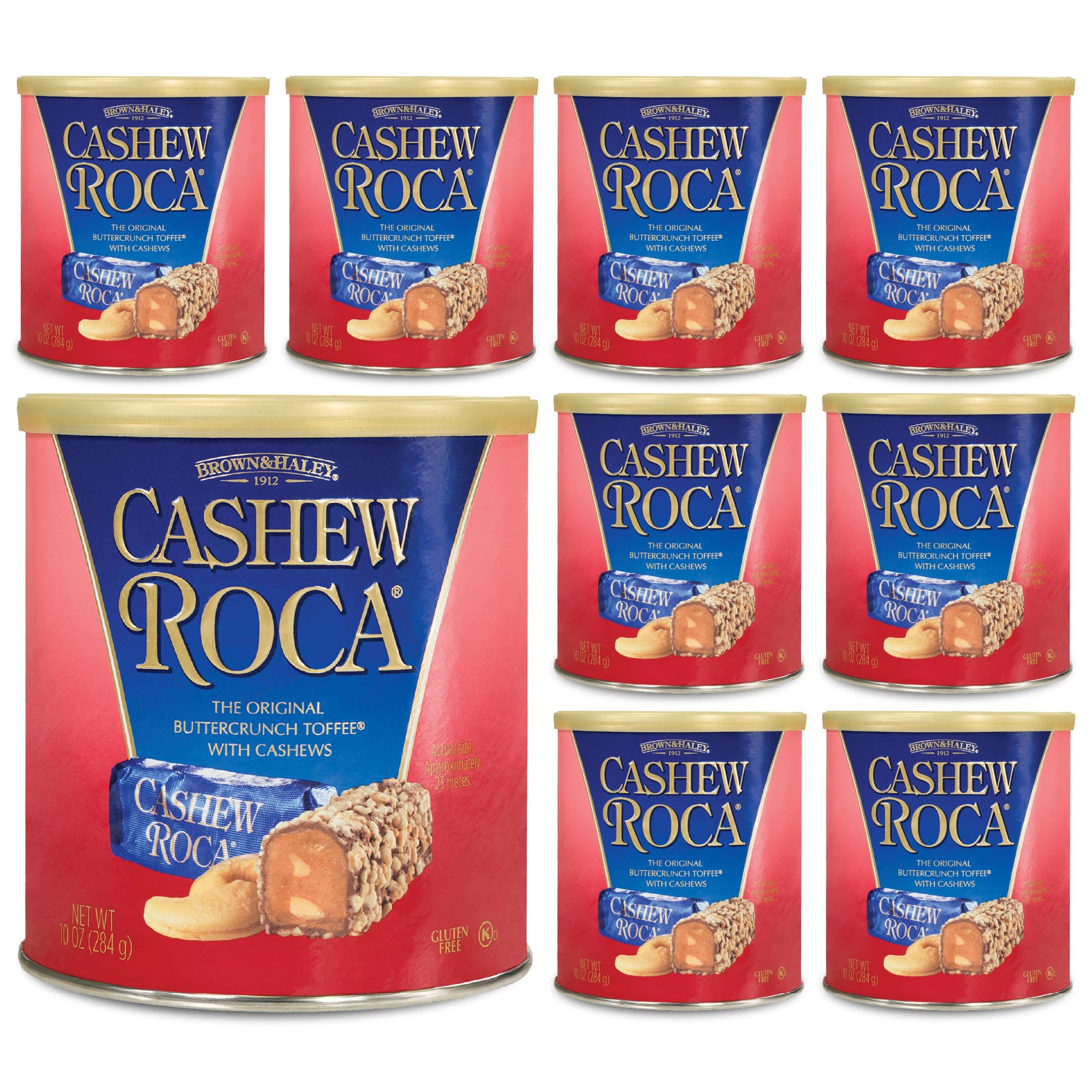 Amazon.com : 10 oz CASHEW ROCA Canister - Case of 9 Canisters : Grocery ...
