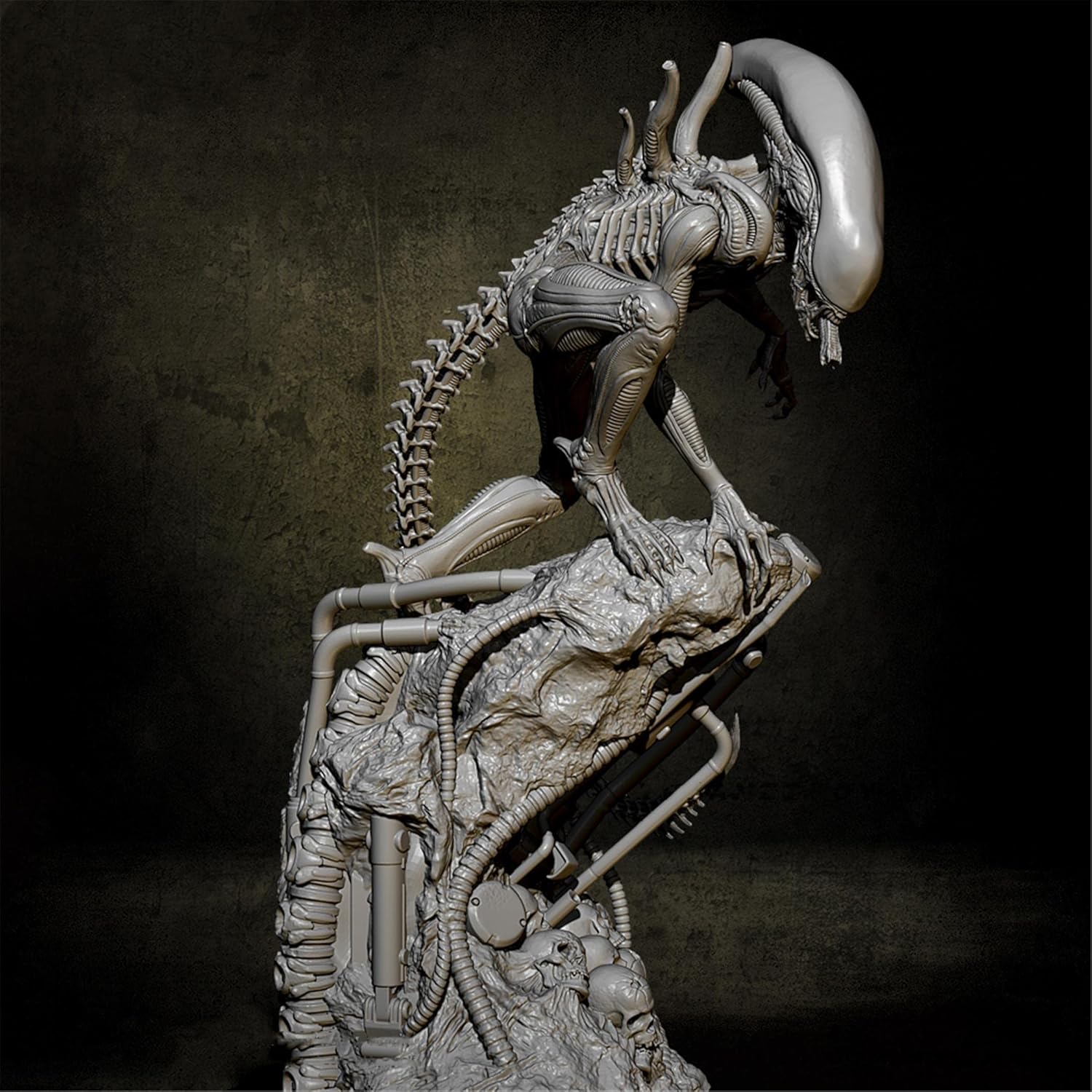 FCBEL 80mm sci-fi alien warrior miniature kit resin character die-cast ...