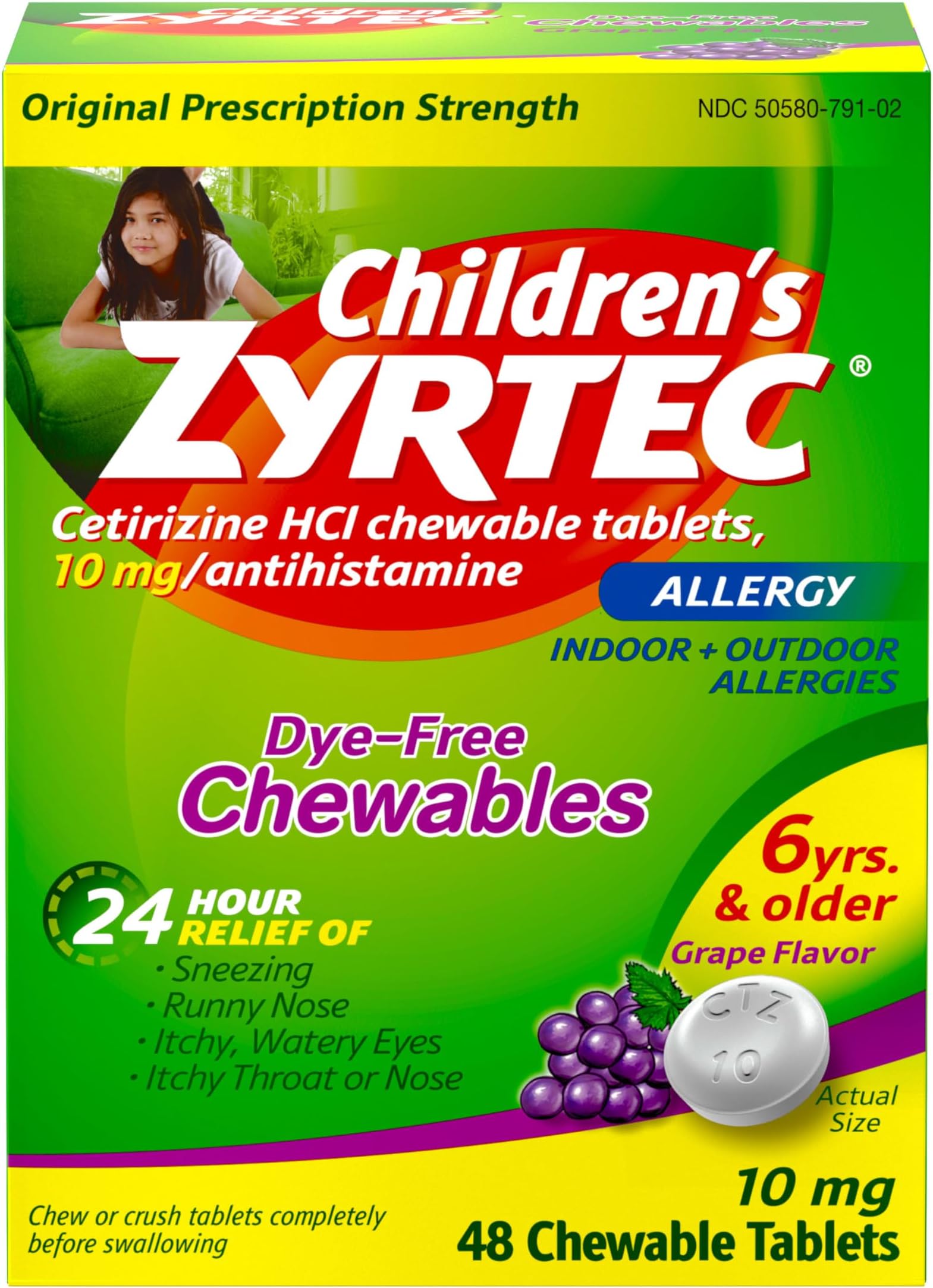 Amazon.com: Ohm Children’s Loratadine Chewable, Dye Free, Bubblegum ...