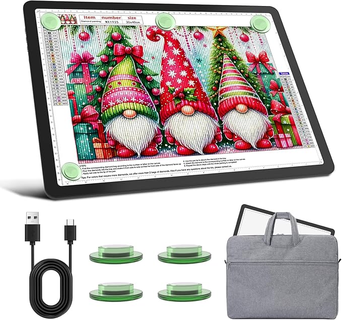 Amazon.com: Rechargeable A3 Diamond Art Light Board with Carry Bag ...