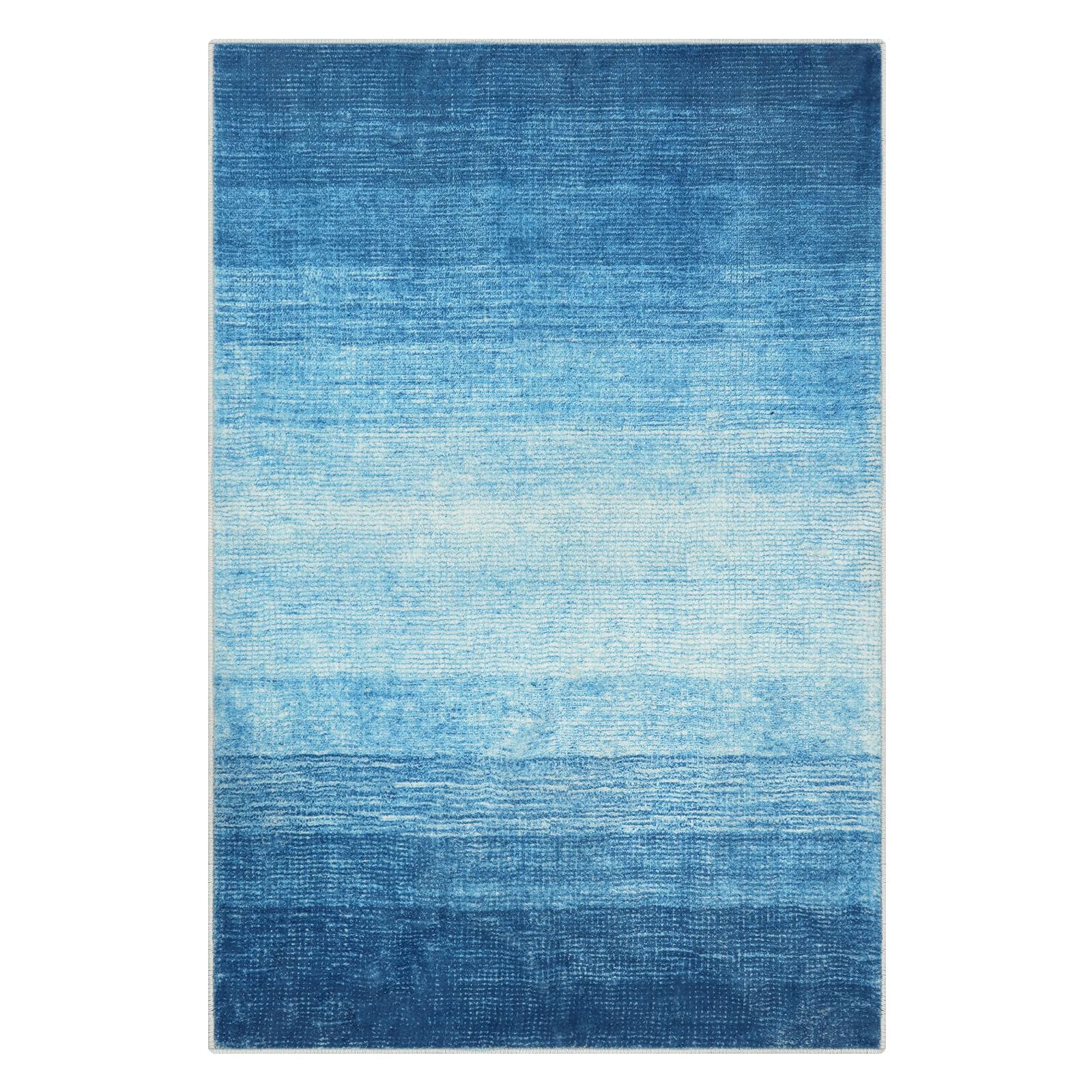 Wonnitar Modern Ombre Area Rug 6x9,Washable Blue Large Living Room Rugs ...