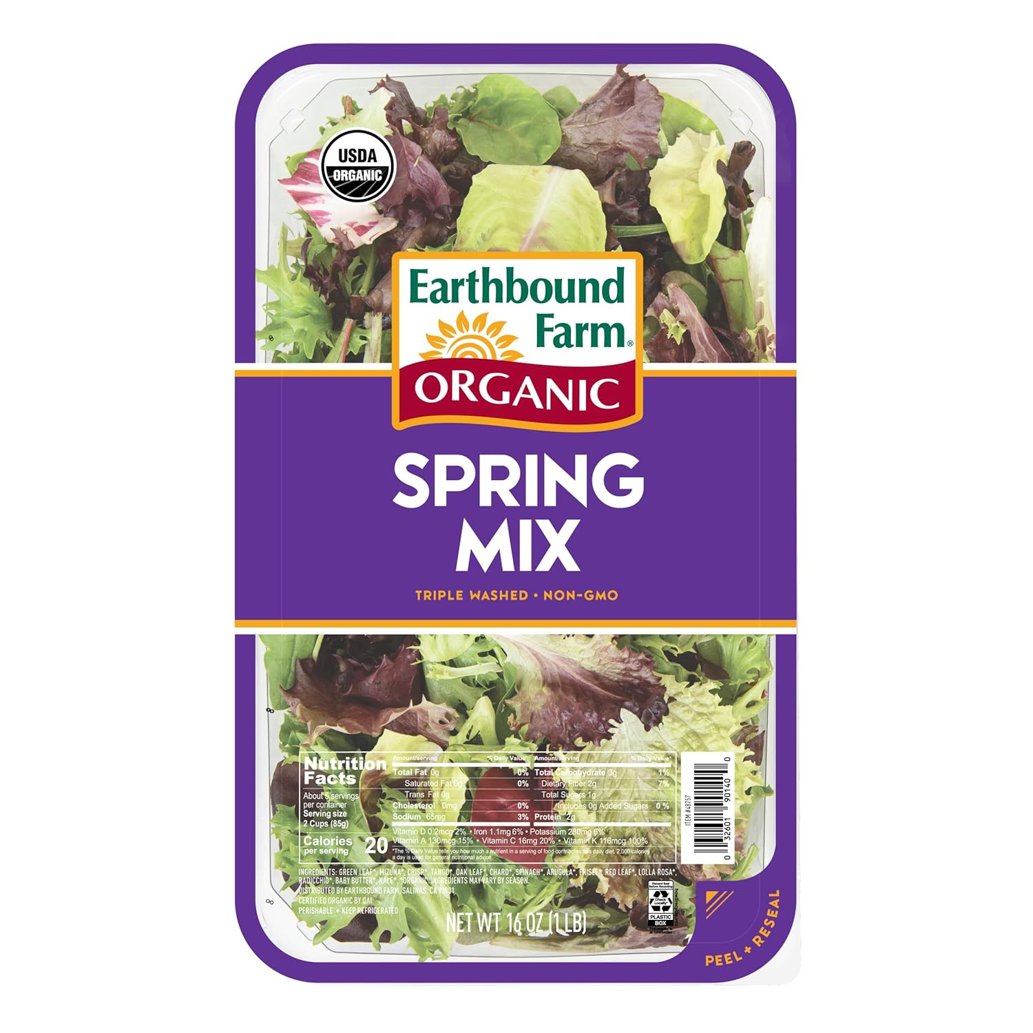 Amazon.com: Earthbound Farm Organic Spring Mix, 16 Oz : Grocery ...