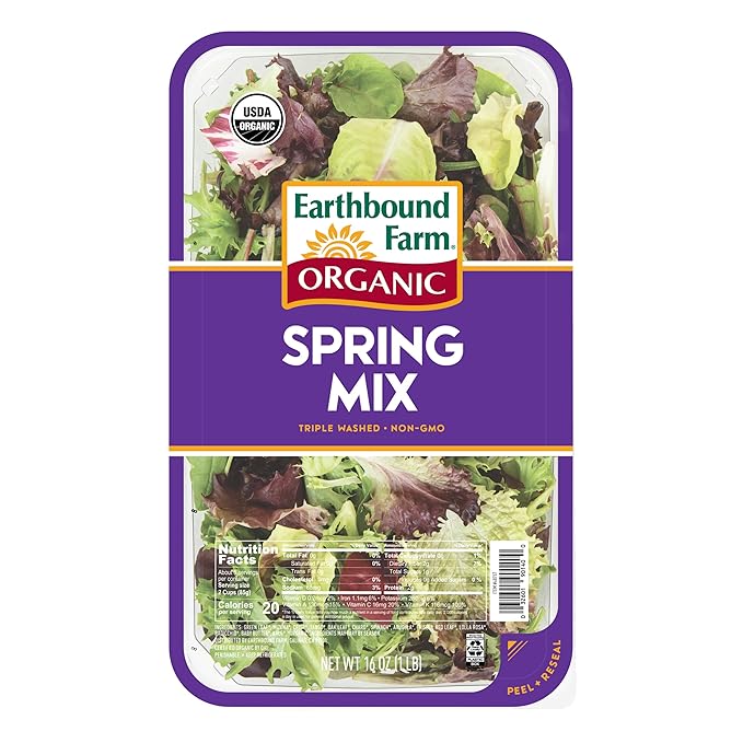 Amazon.com: Earthbound Farm Organic Spring Mix, 16 oz Clamshell ...