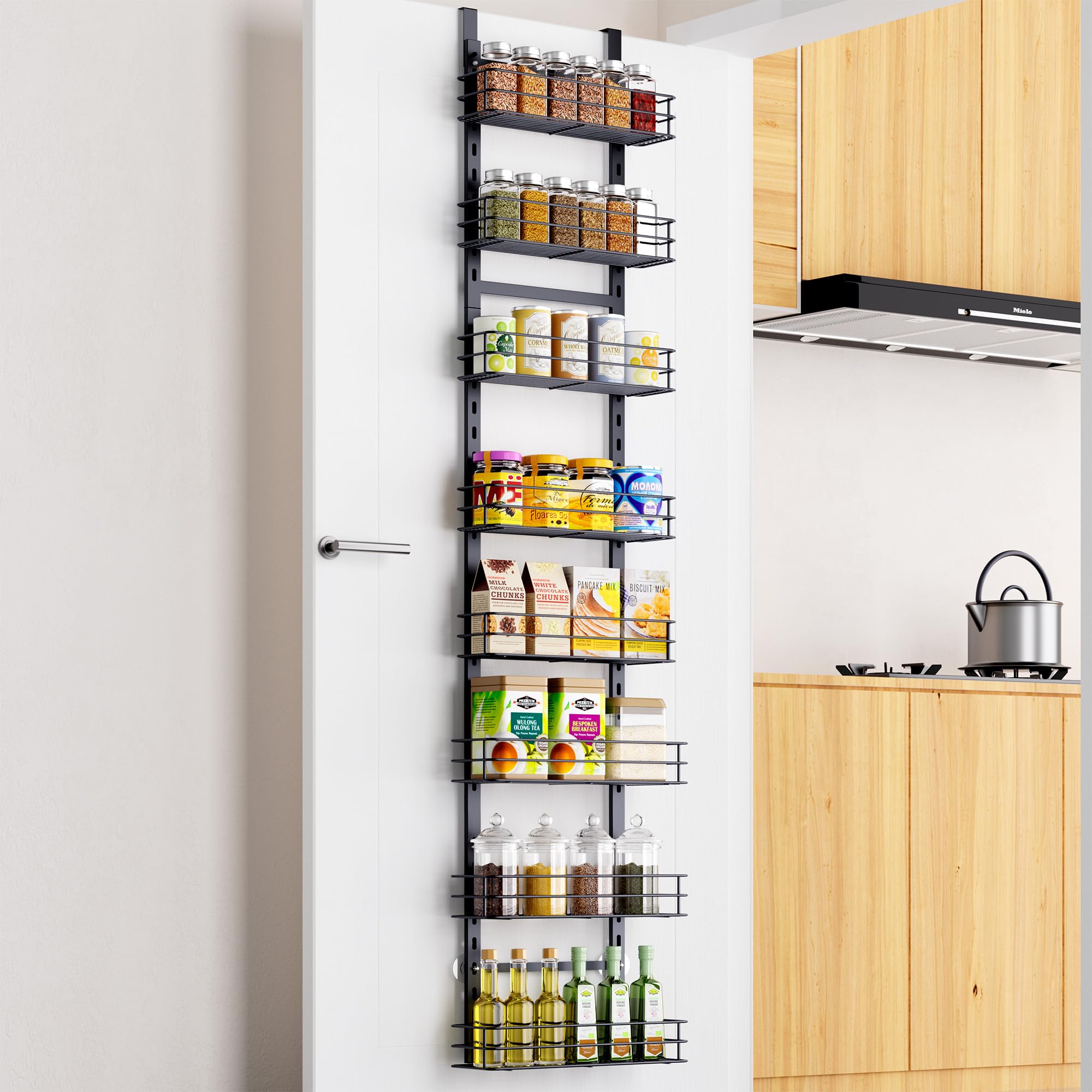 Amazon.com: Vetacsion Pantry Door Organizer 12 Inch Wide, 8 Tier ...