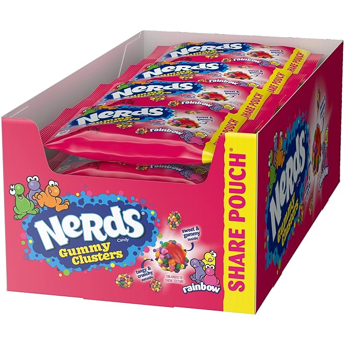 Amazon.com : Nerds Gummy Clusters Candy, Rainbow, 3 Ounce Pouches (Pack ...