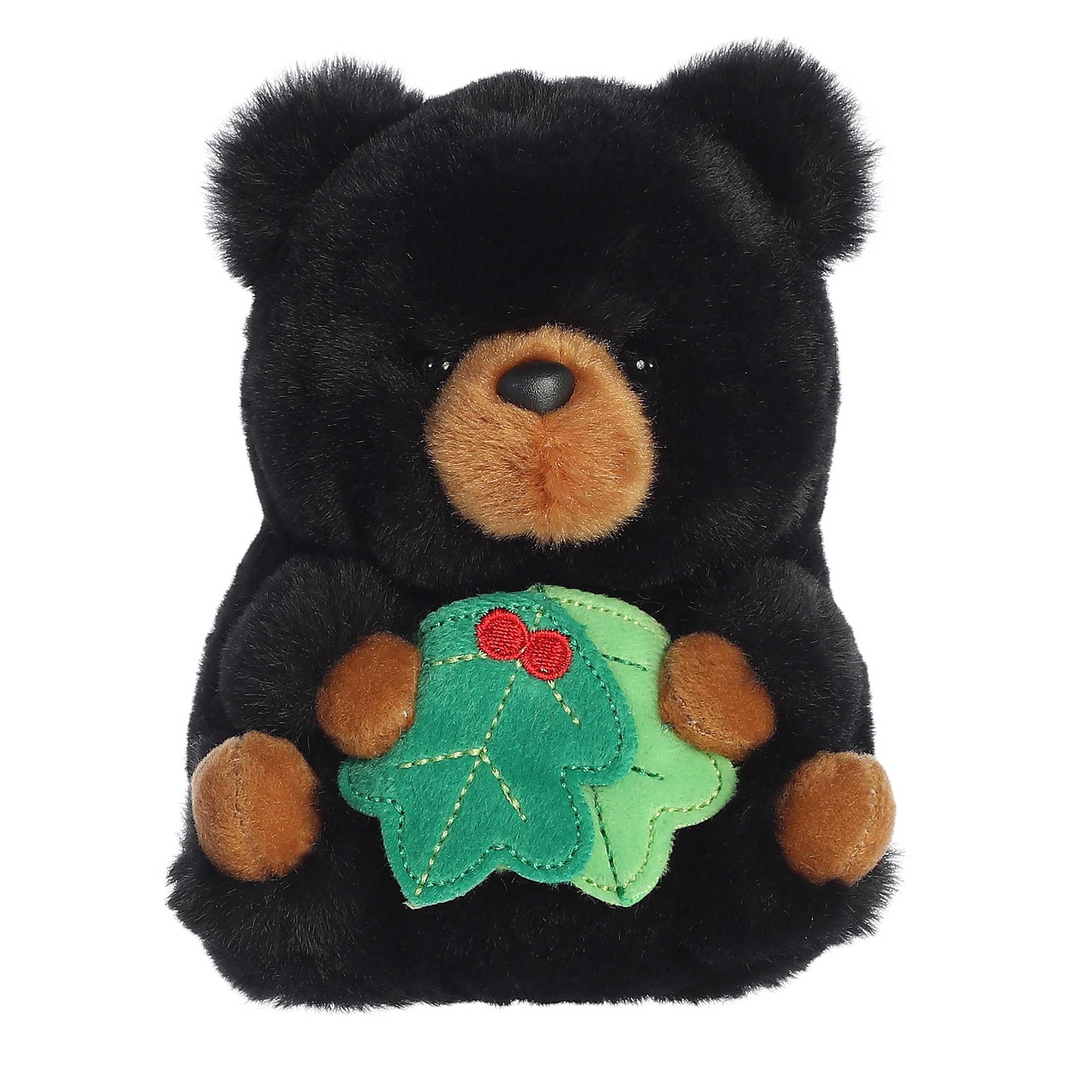 Amazon.com: Aurora® Round Rolly Pet™ Blizzard Black Bear™ Stuffed ...