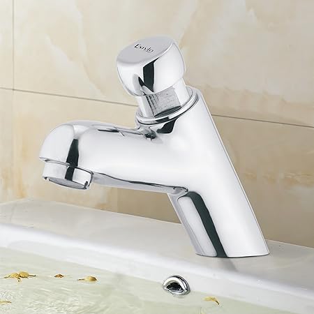 Estylo Full Brass Auto Push Pillar Cock/Auto Push Faucets/Push Button ...