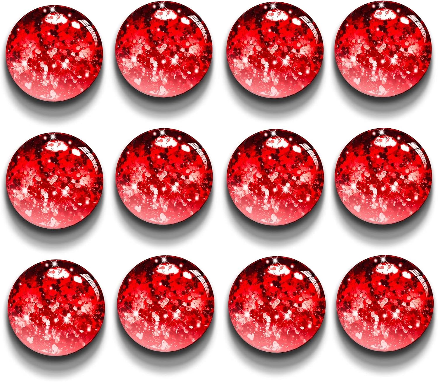 Amazon.com: Retro Red Glass Magnets for Whiteboard/Locker/Fridge ...