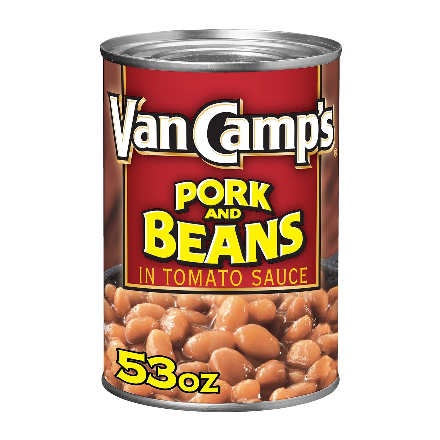 Amazon.com : Van Camp's Pork and Beans, Canned Beans, 53 oz : Grocery ...