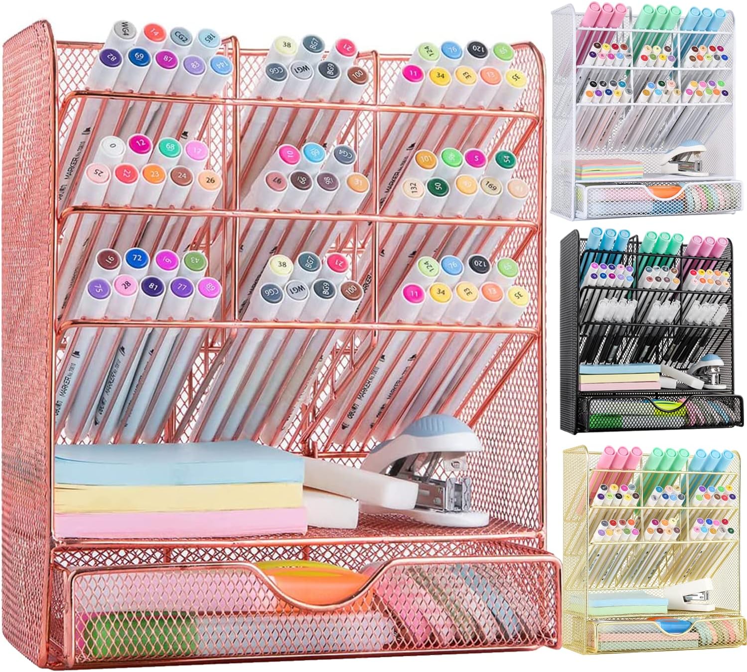 Amazon.com: HappyDino Acrylic Pen Holder for Desk Makeup Brush Holder ...