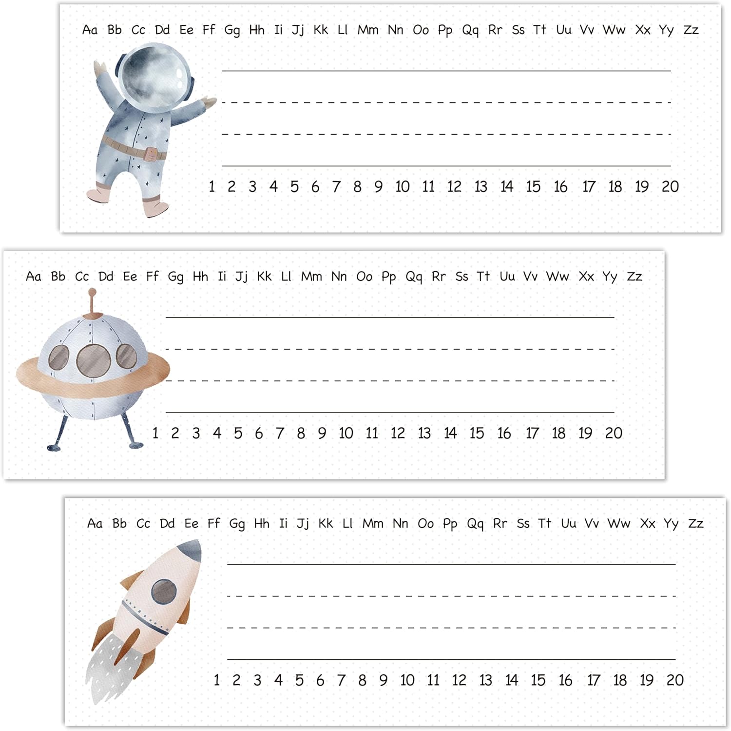 Amazon.com: Space-Themed Students Name Tags (30 Pack) - Astronaut ...