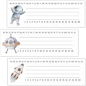 Amazon.com: Space-Themed Students Name Tags (30 Pack) - Astronaut ...