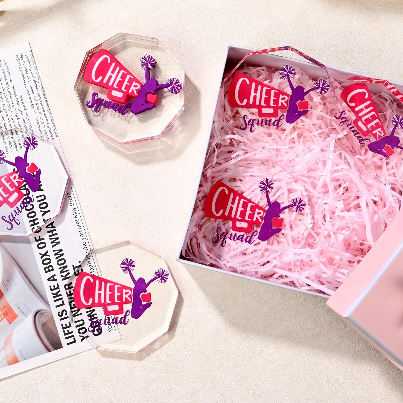 Snapklik.com : 12 Pcs Cheerleader Gifts 4 Acrylic Awards Trophies For ...