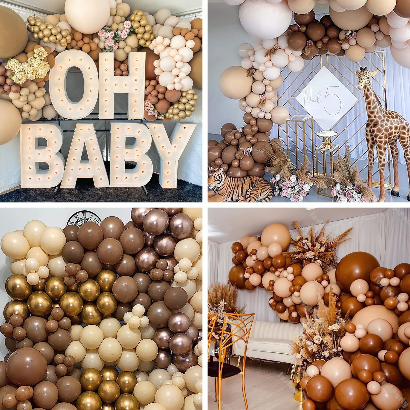 Snapklik.com : Light Brown Balloons 50 Pcs 12 Inch Caramel Brown Tan ...