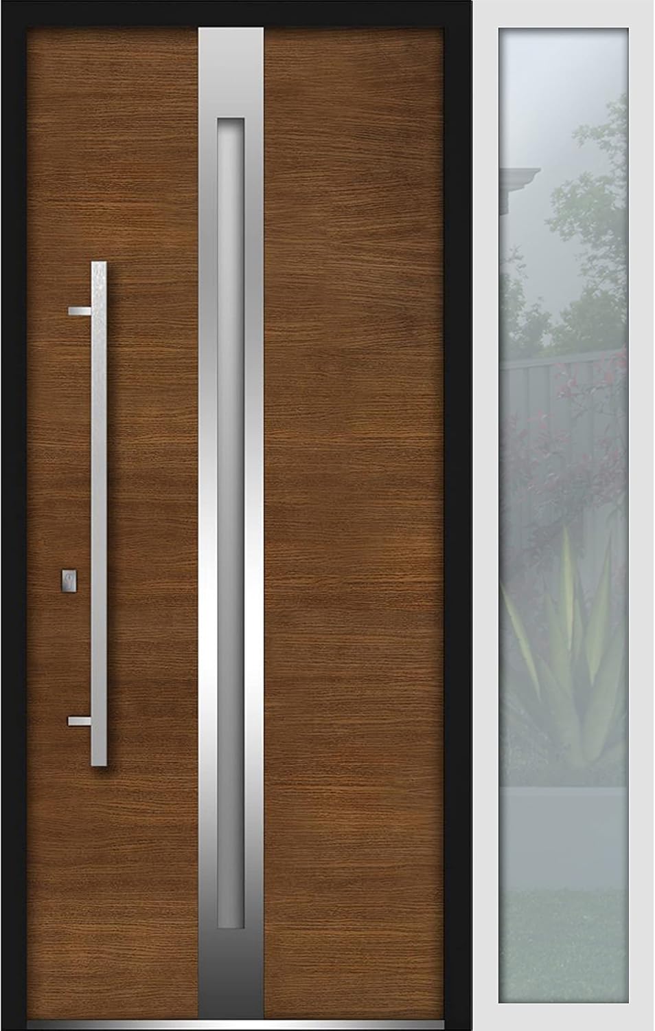 VDOMDOORS Front Exterior Prehung Steel Door 50 (36" Door with 14" Side ...