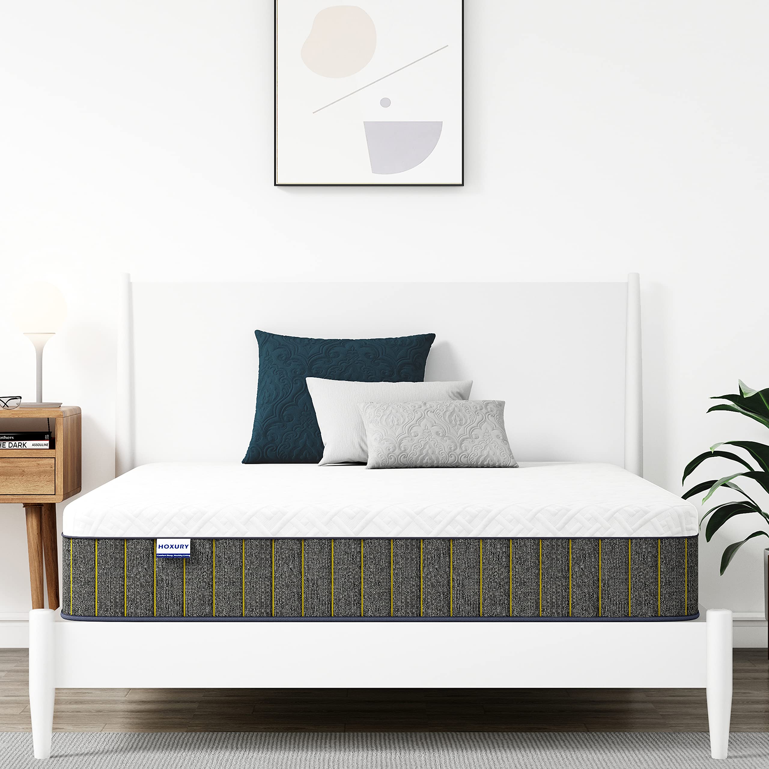 HOXURY Queen Mattresses, 8 Inch Hybrid Mattress Queen Size, Memory Foam ...