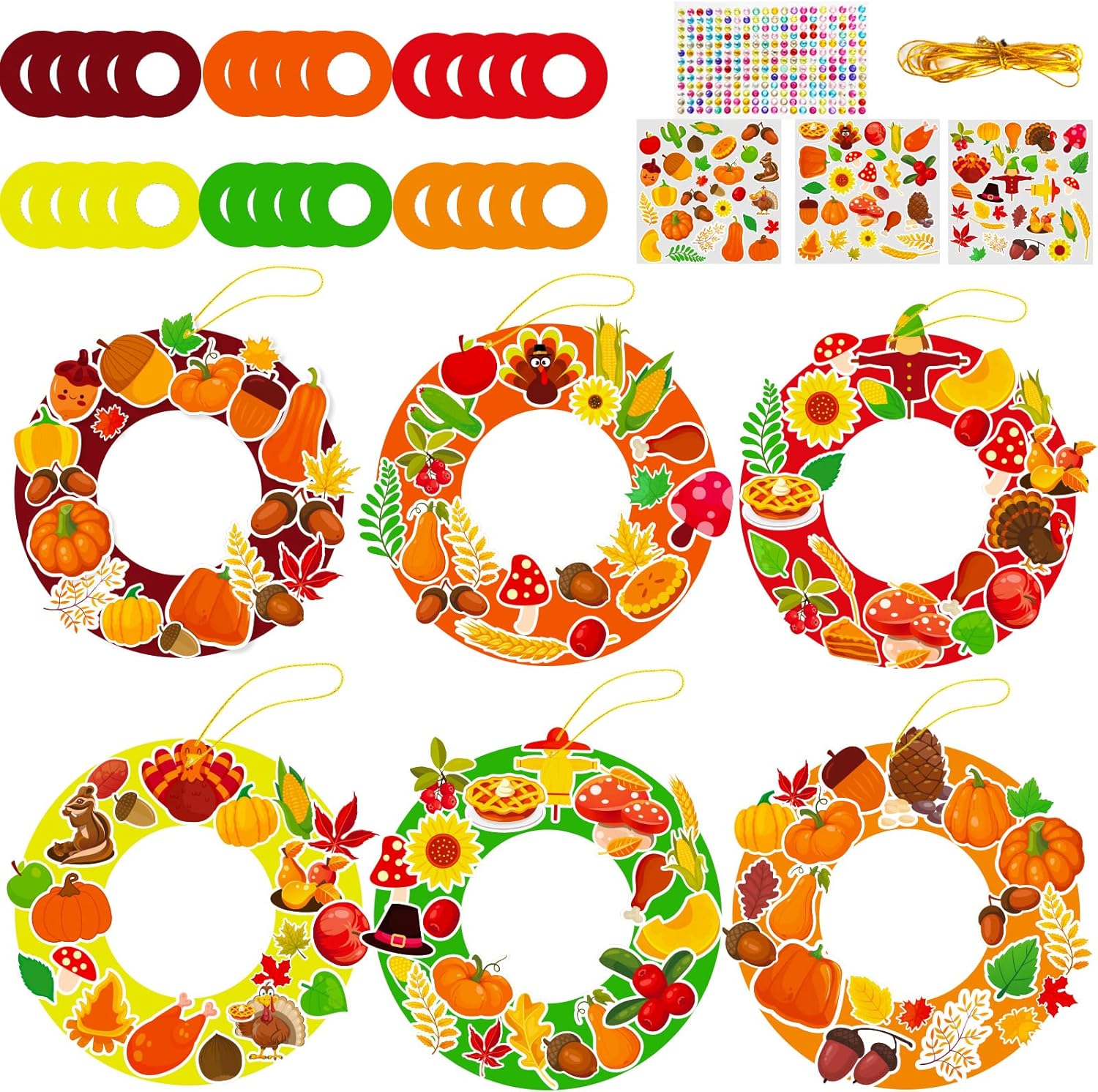 Amazon.com: chiazllta 24 Sets Kids' Fall Craft Kit for Preschool ...