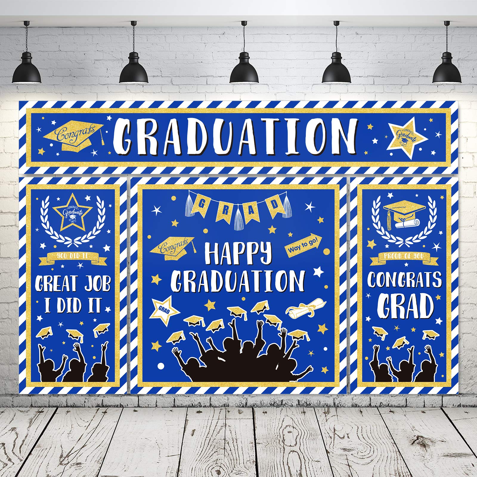 Buy Whaline 4Pcs Graduation Backdrop Banner Large Congrats Grad Porch buy-whaline-4pcs-graduation-backdrop-banner-large-congrats-grad-porch