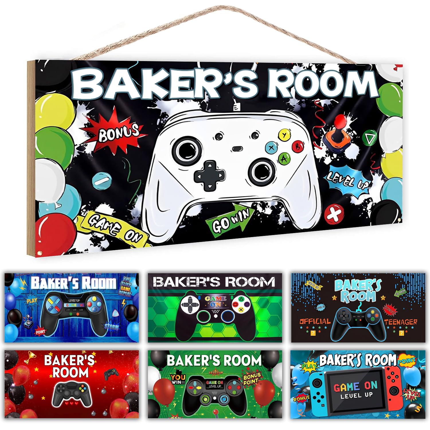 Amazon.com: Personalized Name Game Room Decor, Custom Gaming Decor for ...