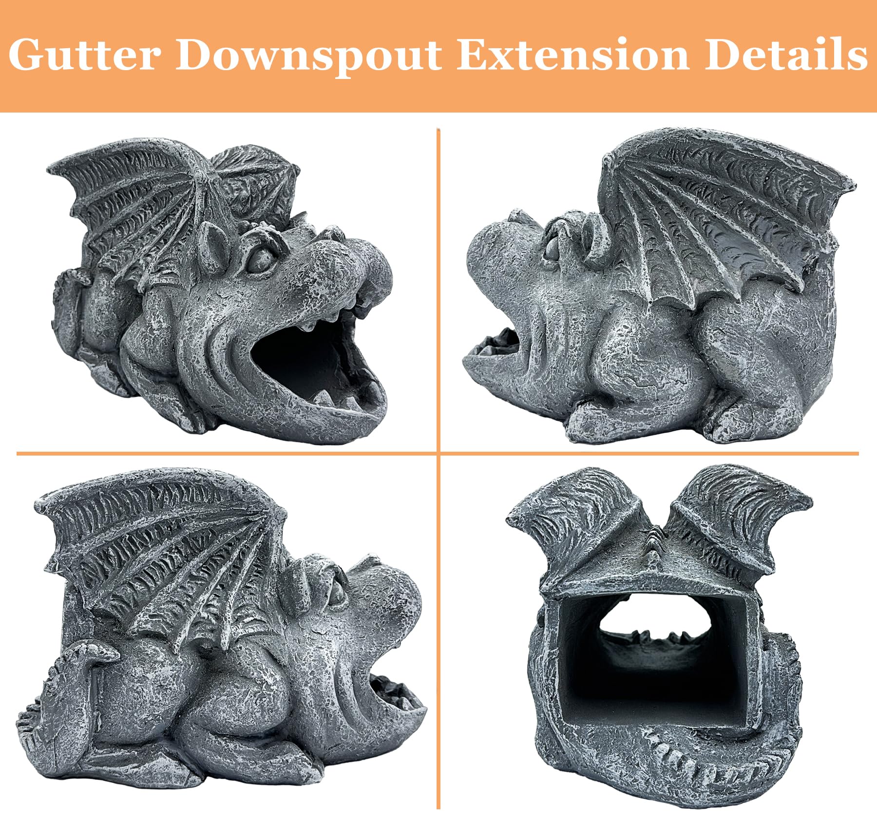 Snapklik.com : Euiroet Gothic Gargoyle Sculpture Gutter Downspout ...