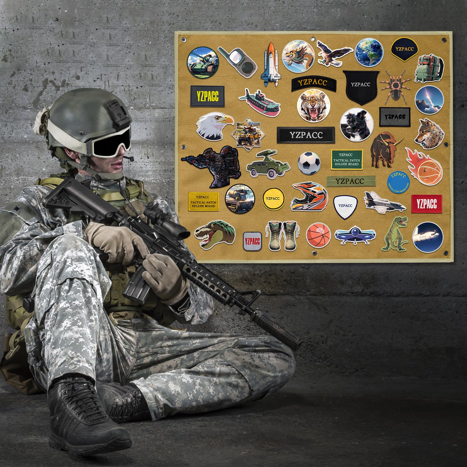 Fuzzy Felt For 3 Year Olds Yzpacc Tactical Patch Display Board, Loop ...