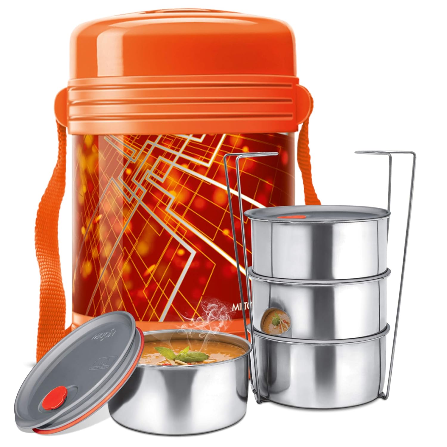 Buy Milton Vector Deluxe 4 Plastic Leak Lock Tiffin Box Set, 4-Pieces ...