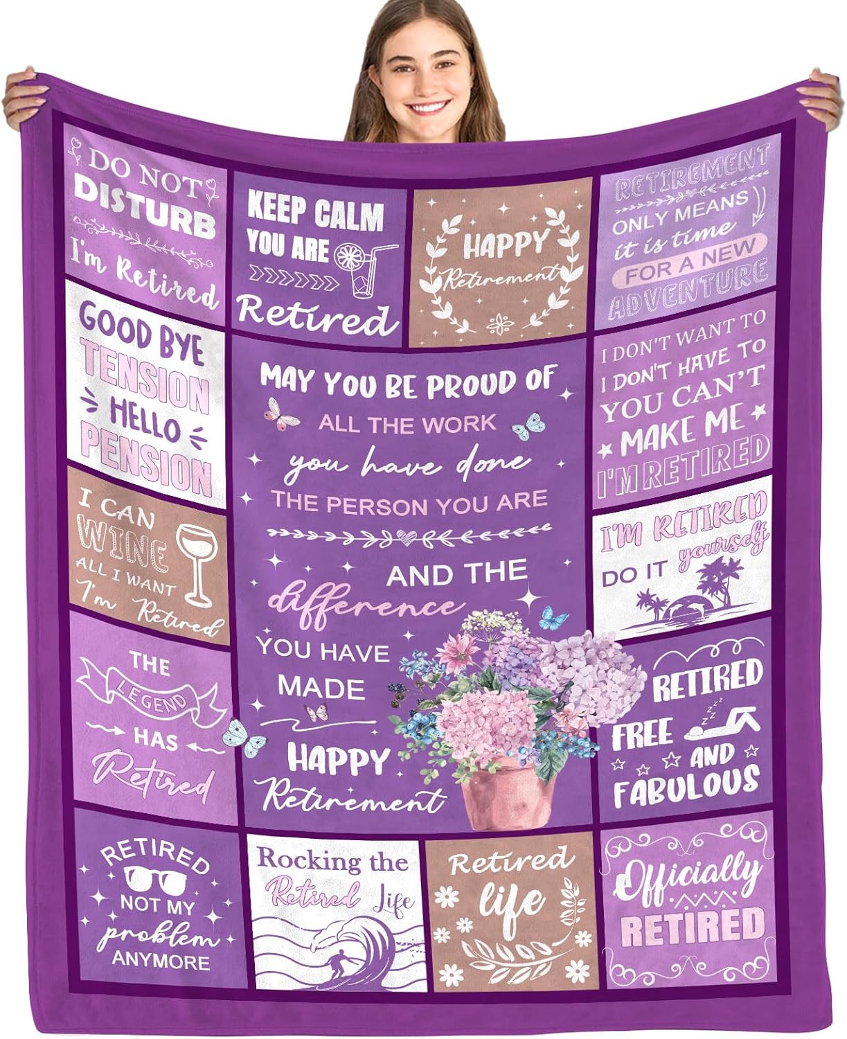 Amazon.com: Retirement Blanket Gifts, Retirement Blanket Gifts for ...