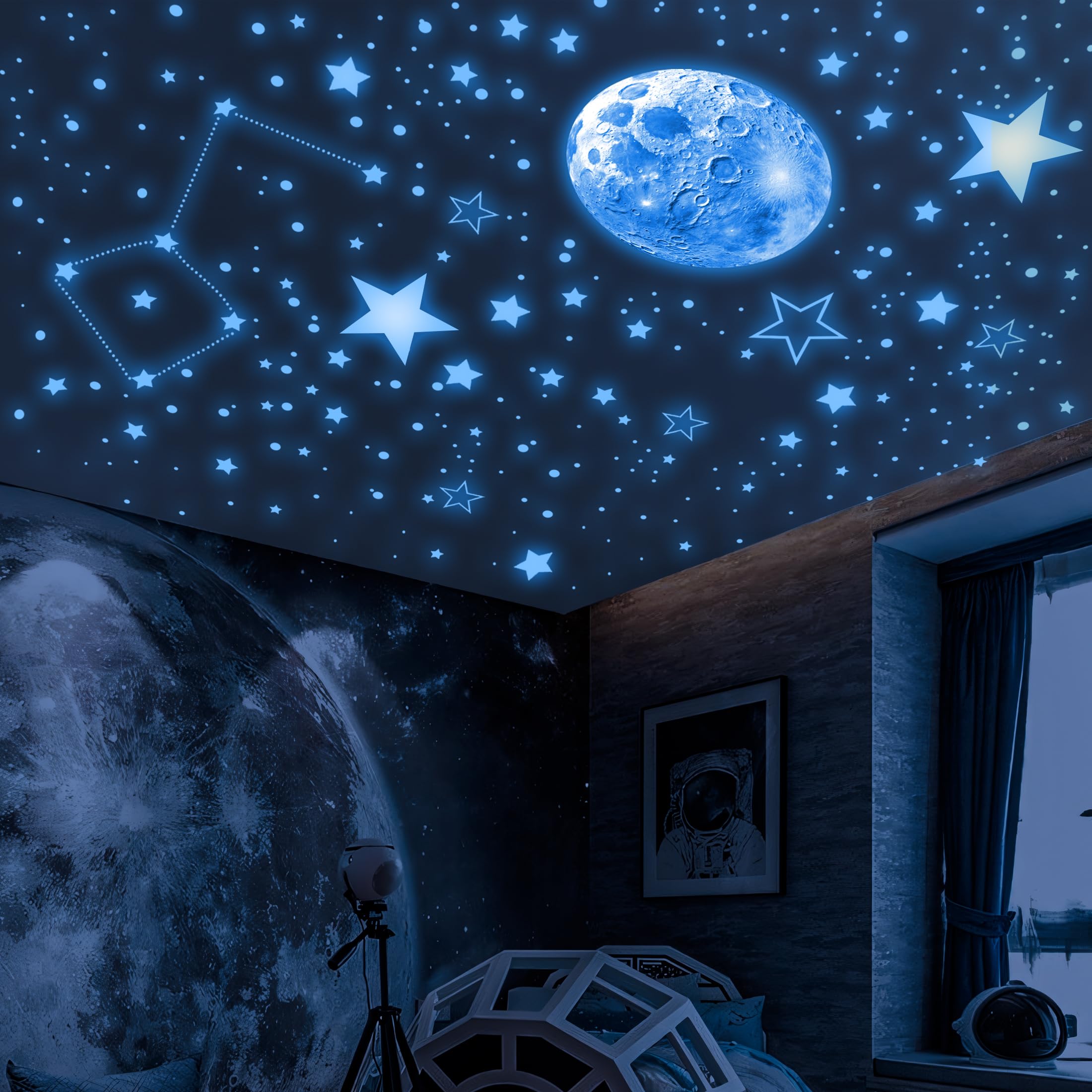 Glow In The Dark Stickers Glow In The Dark Stars For Ceiling, Luminous ...