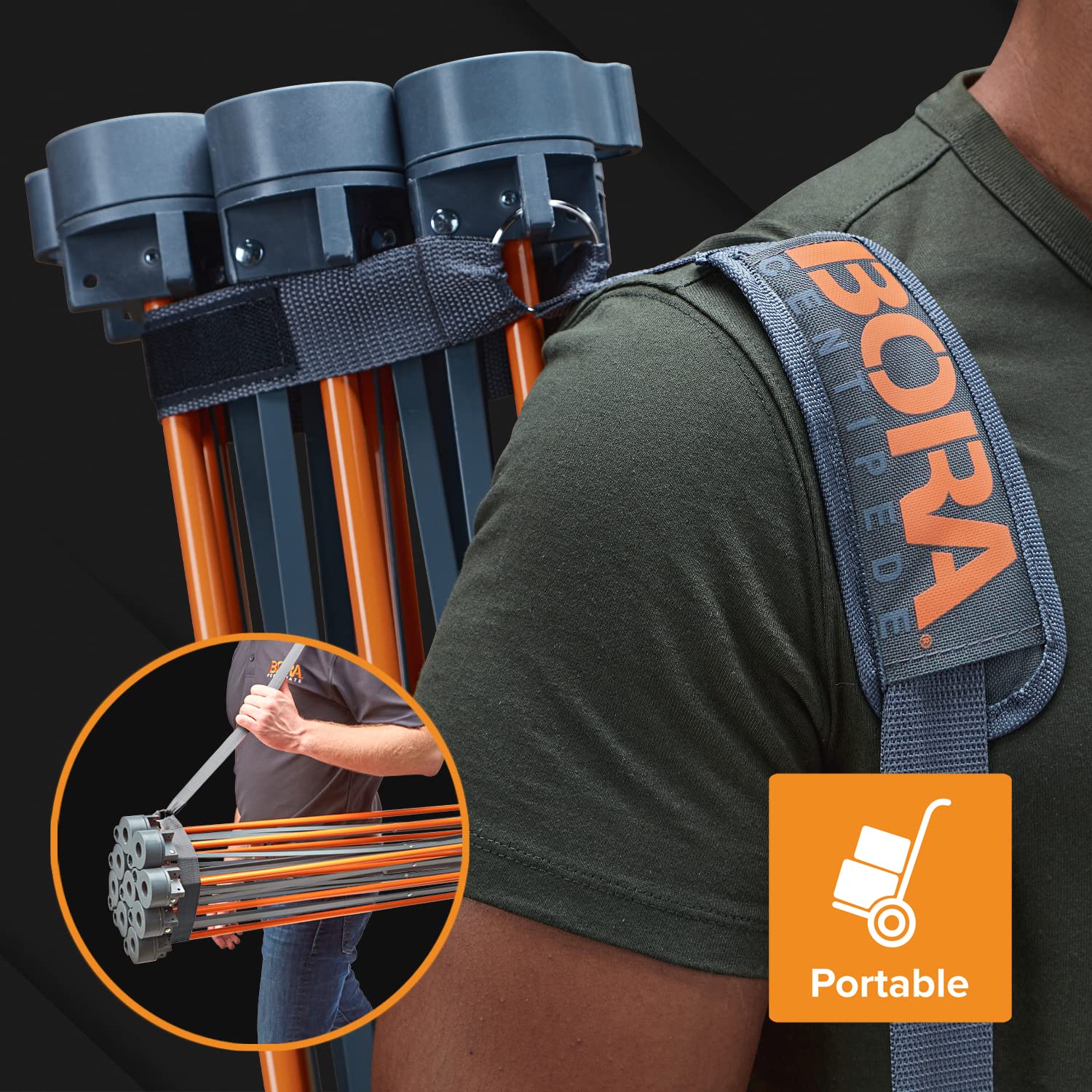 BORA Centipede CT9 36 inch Tall Portable Folding Workstand Workbench ...