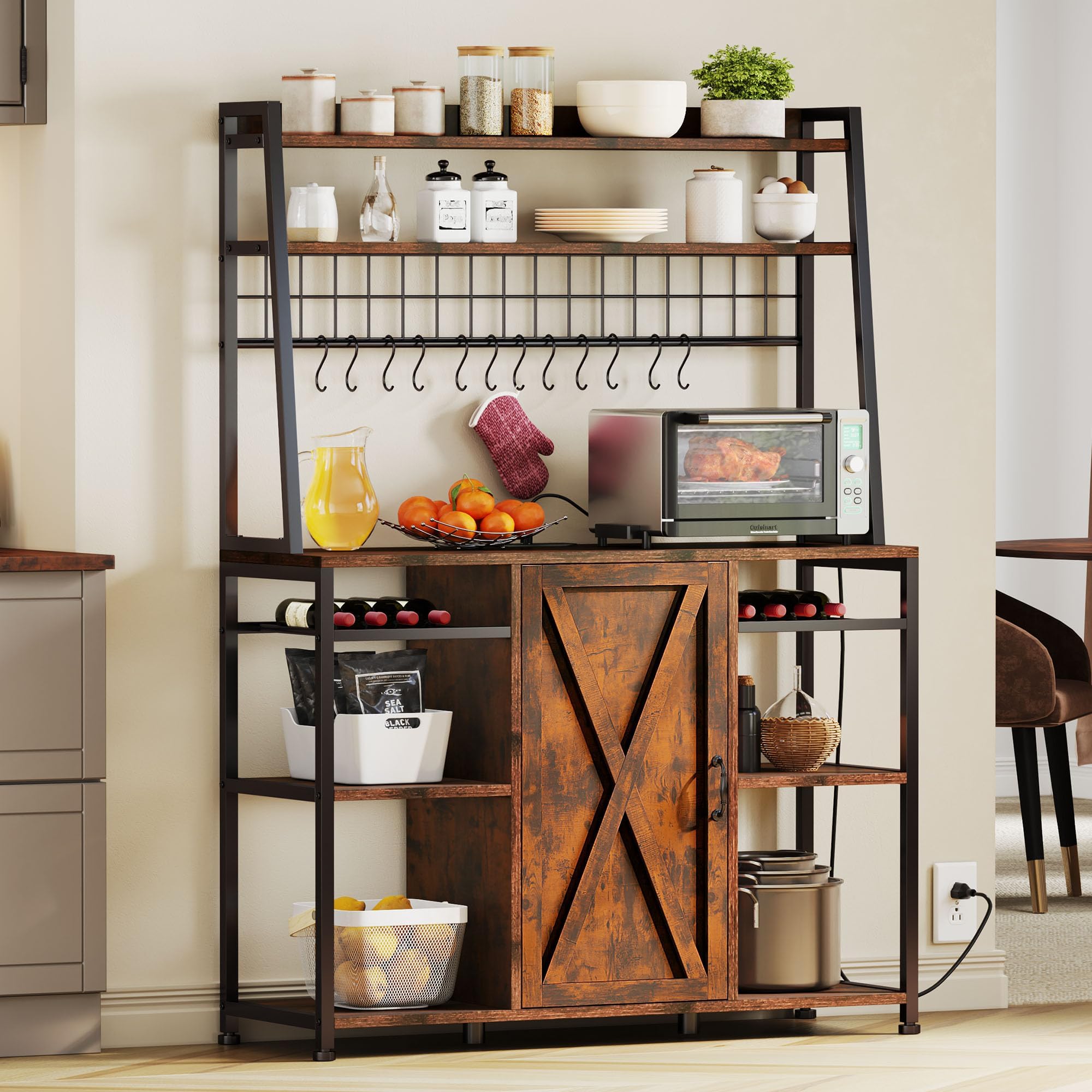 Amazon.com: Tribesigns Kitchen Bakers Rack, 5-Tier Microwave Stand with ...