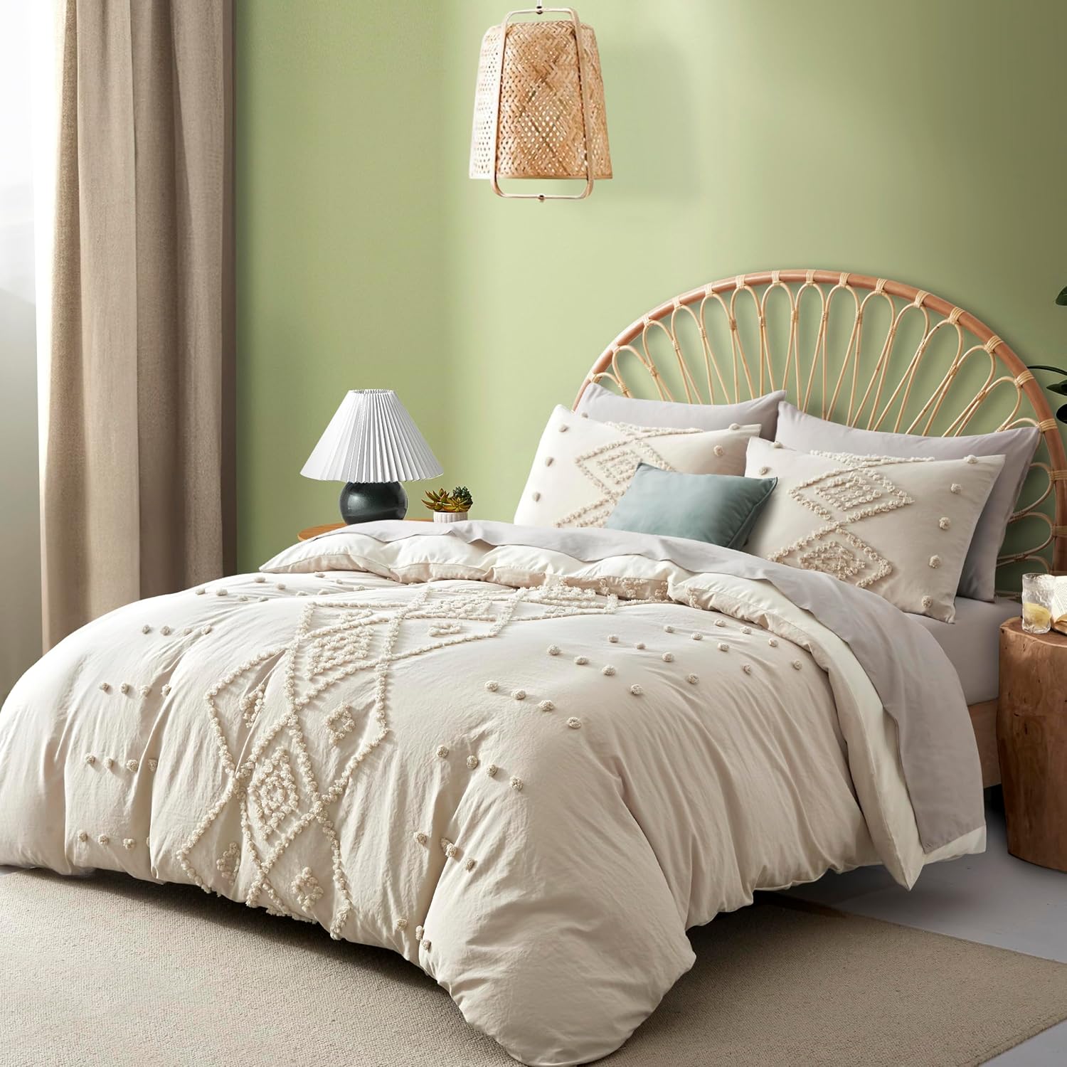 Amazon.com: Oli Anderson Tufted Comforter Sets King, Collection 3 PCS ...