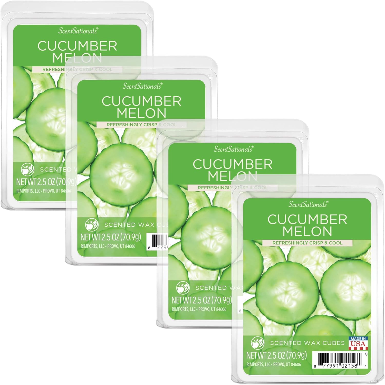 Amazon.com: Scentsationals Wax Melts, Wax Cubes Strong Scent - Cucumber ...