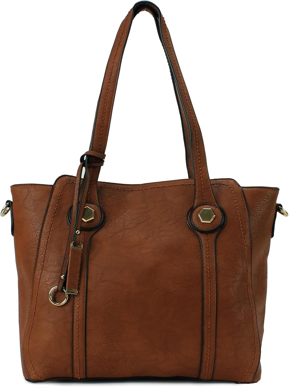 Amazon.com: Scarleton Casual Chic Tote Bag H161504 - Brown : Clothing ...