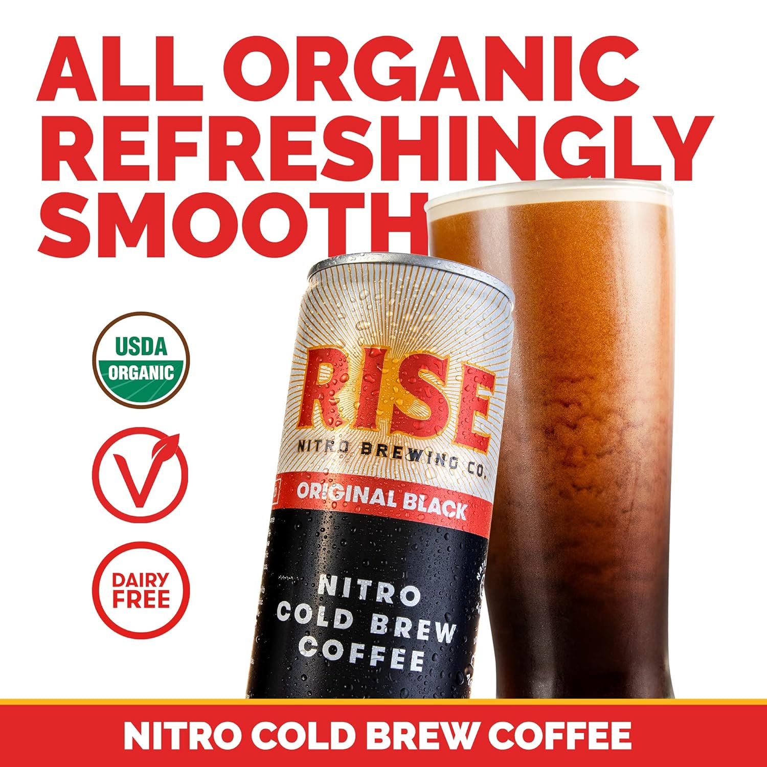 Buy RISE Brewing Co. | Original Black Nitro Cold Brew Coffee | Sugar ...
