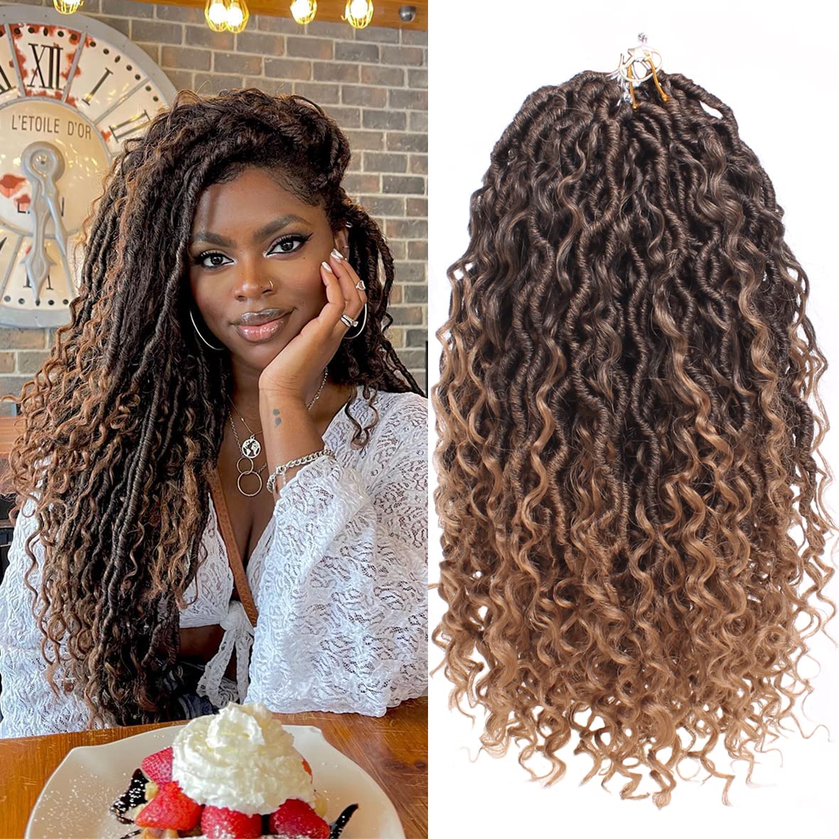Beverlee 14 Inch 8 Pcak Boho Faux Locs Boho Goddess | Desertcart KUWAIT