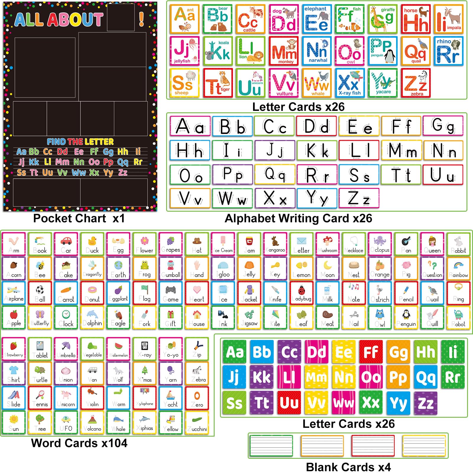 Snapklik.com : Back To School All About Letter Pocket Chart For ...