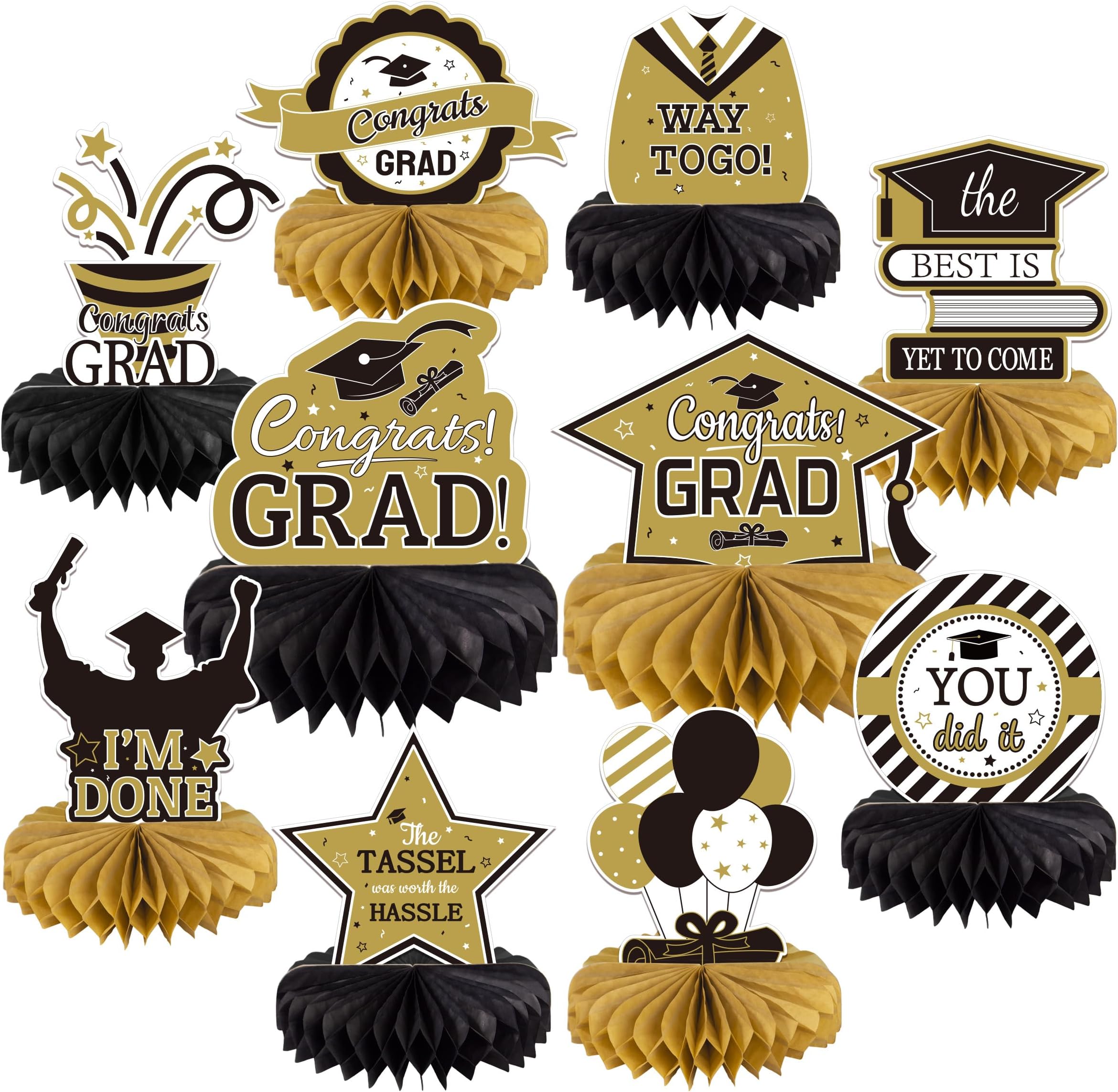 Amazon.com: 10PCS Graduation Decorations Class of 2024 Centerpieces ...