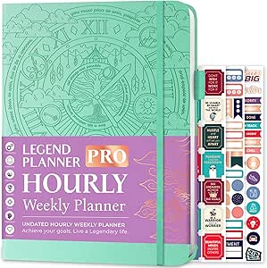 Legend Planner PRO Hourly Schedule - Weekly & Daily Organizer with Time ...