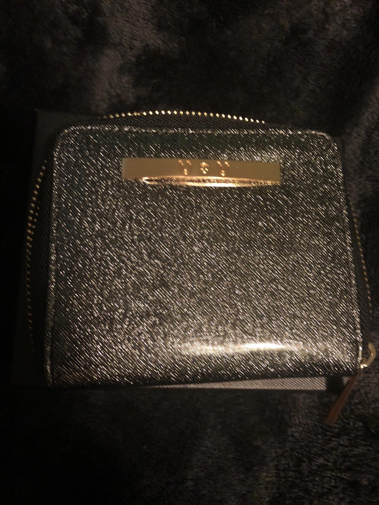 Amazon.com: Womens Small Compact Leather Wallet Ladies Soft Glitter ...