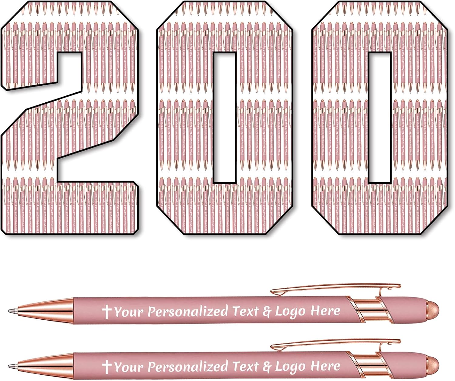 Amazon.com : STREADVE 200 Personalized Custom Pens Engraved Writing Pen ...