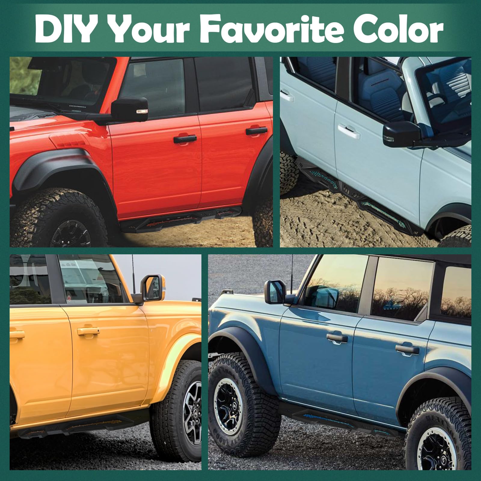 Snapklik.com : SUORTO Running Boards Drop Side Steps Compatible
