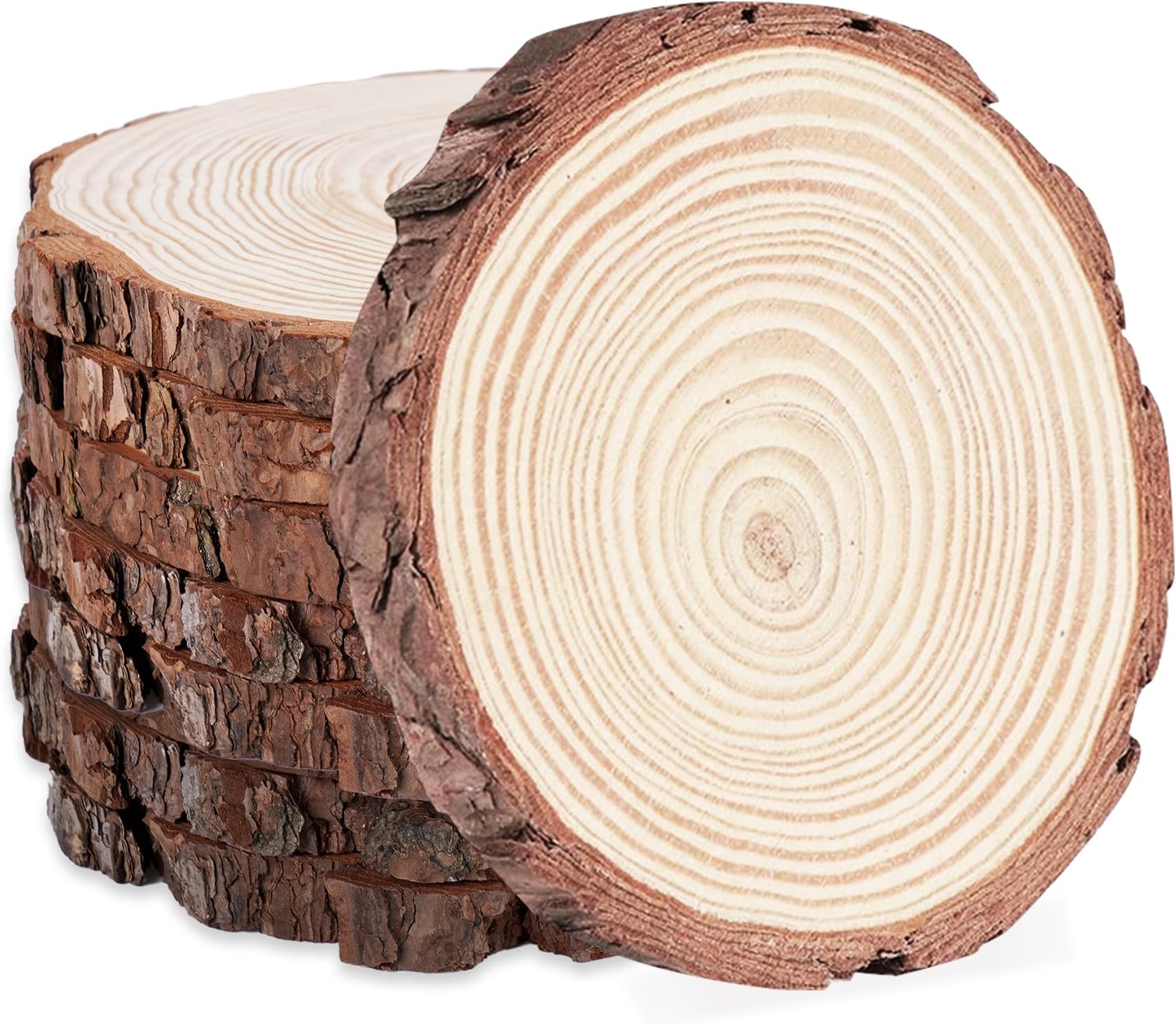 Amazon.com: Wood Slices 8 Pack 9-10.5Inch Large Wood Rounds Unfinished ...