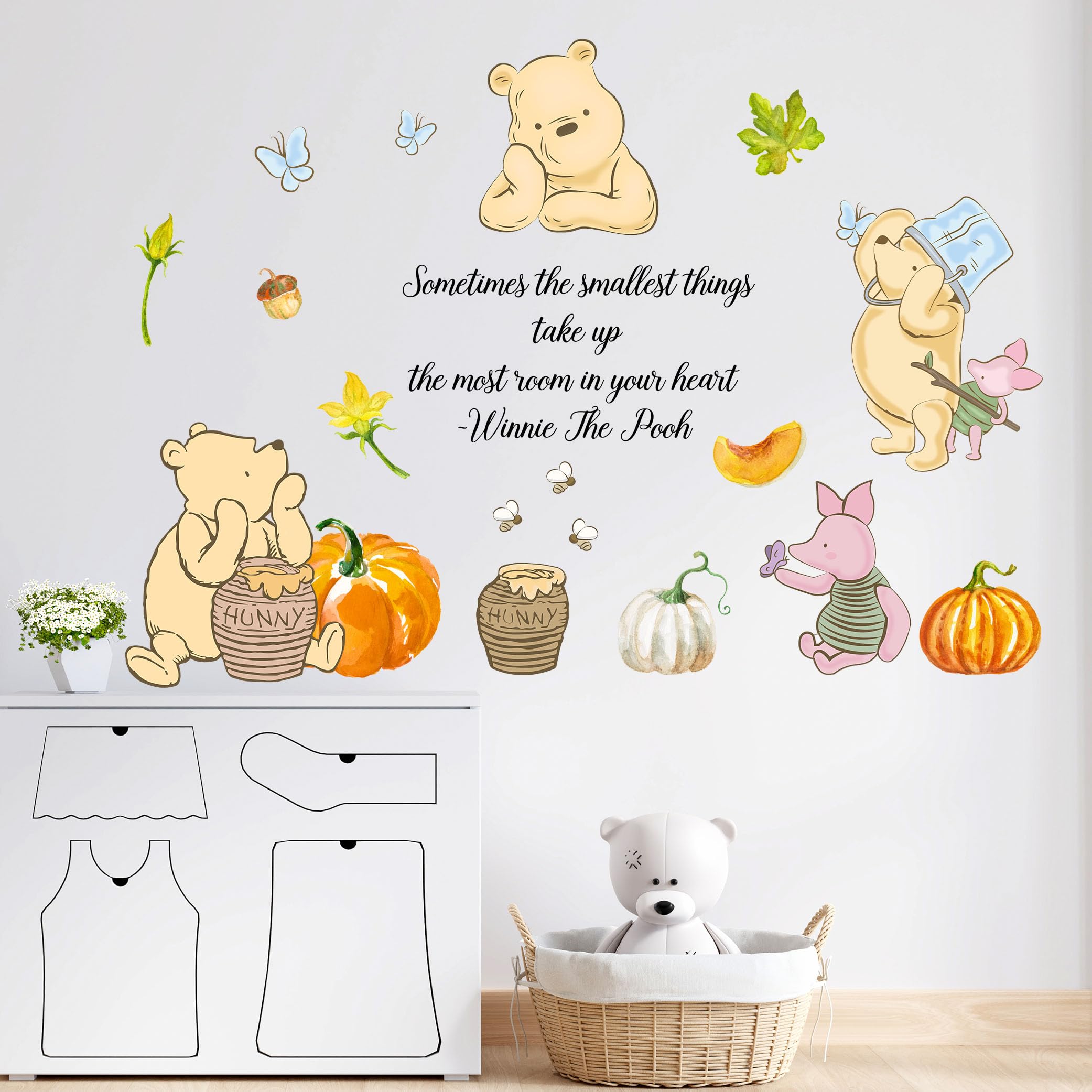 Amazon.com: Winnie Wall Stickers for Kids, Winnie Character Stickers ...